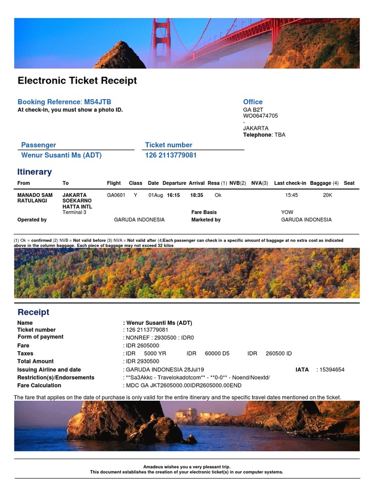 Your Electronic Ticket Receipt | PDF | Treaty | Government Information