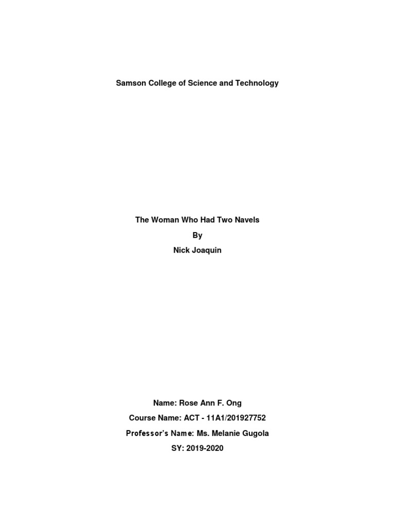 The Women With Two Navels | PDF | General Fiction