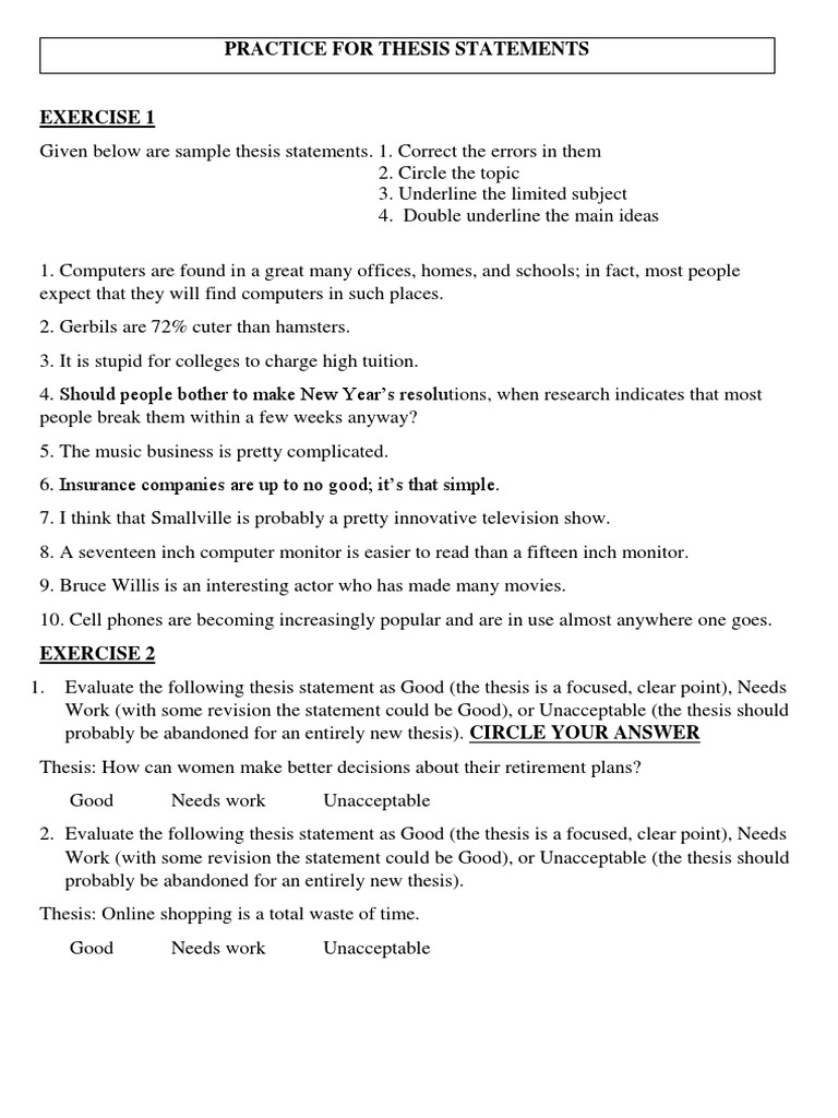 practice_for_thesis_statements.docx | Thesis | Psychology & Cognitive ...