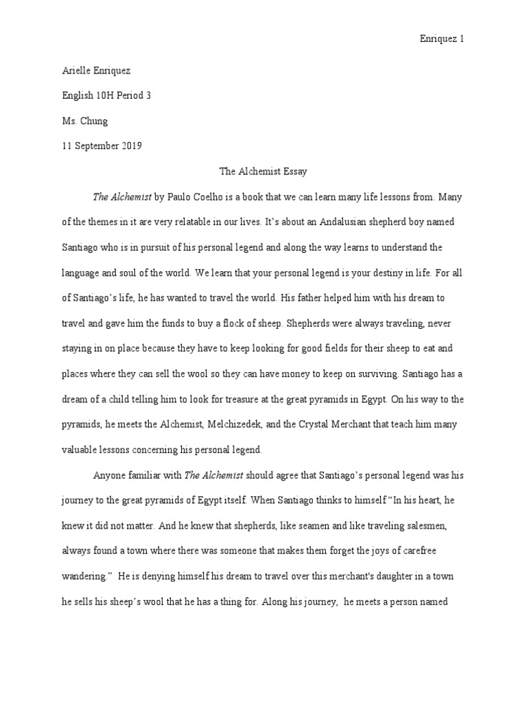 The Alchemist Essay | PDF