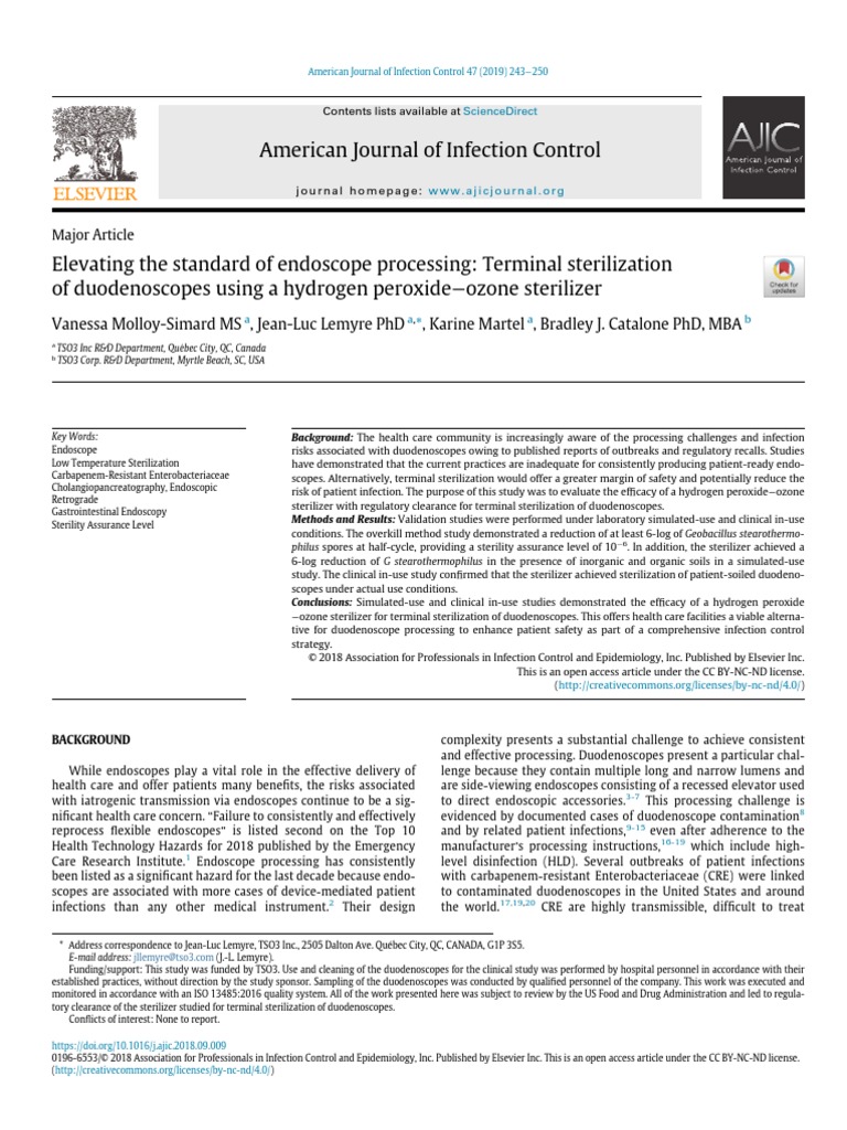 American Journal of Infection Control | PDF | Sterilization ...