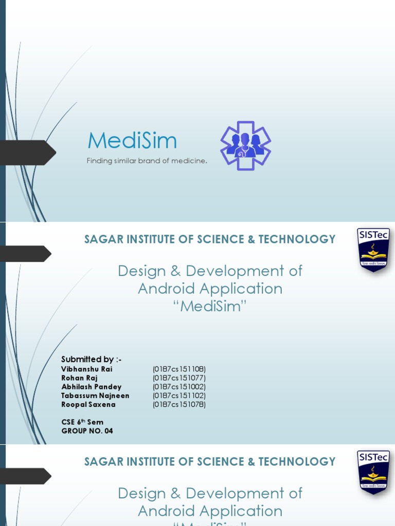 MediSim Application Presentation | PDF | Application Software | Computing