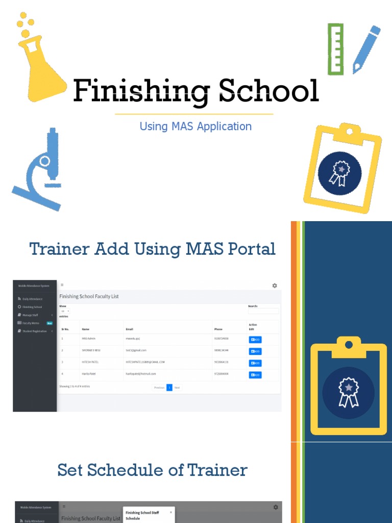 Finishing School: Using MAS Application | PDF