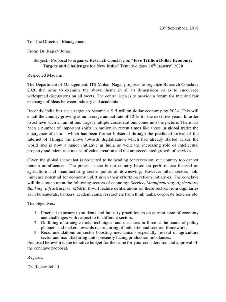 Proposal For Research Conclave 2020 | PDF | Economies | Business