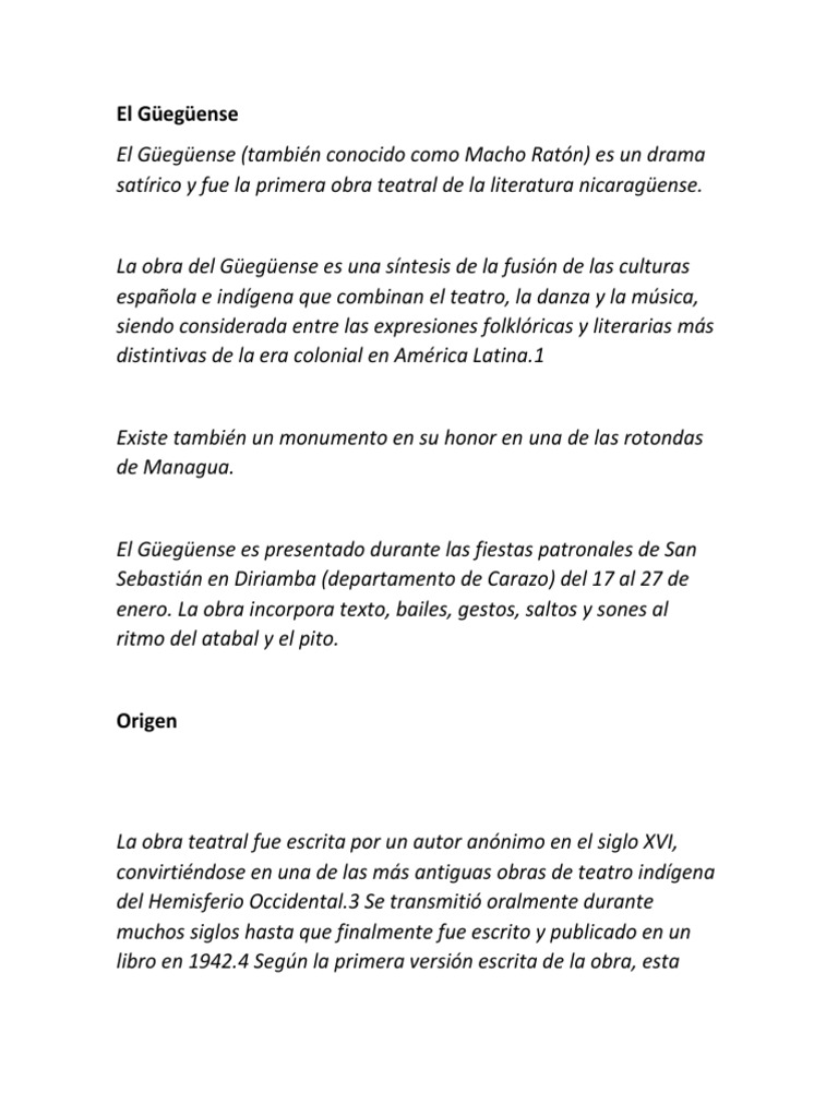 El Güegüense | PDF