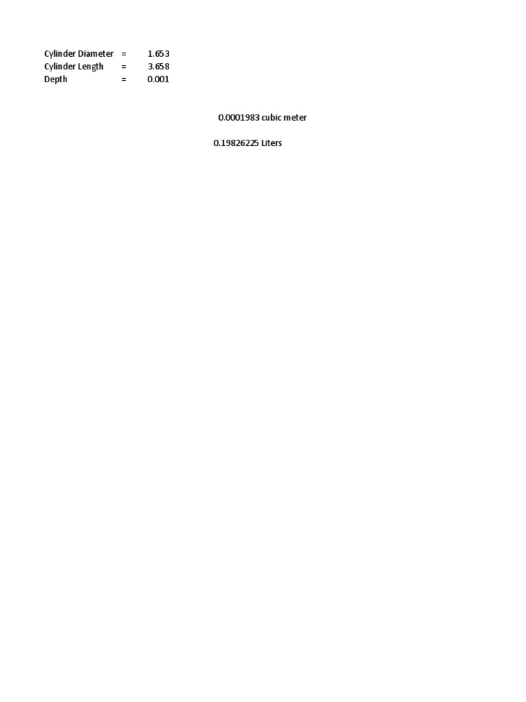 Volume of A Segment of A Cylinder | PDF