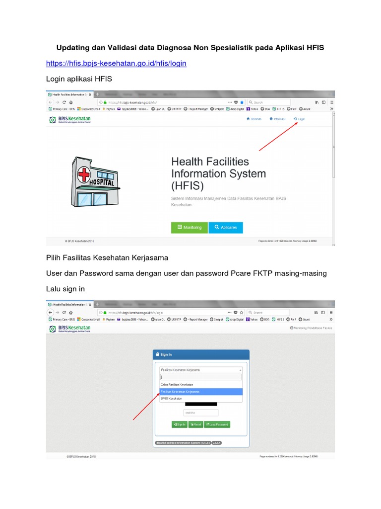 Login Aplikasi HFIS: Updating Dan Validasi Data Diagnosa Non ...