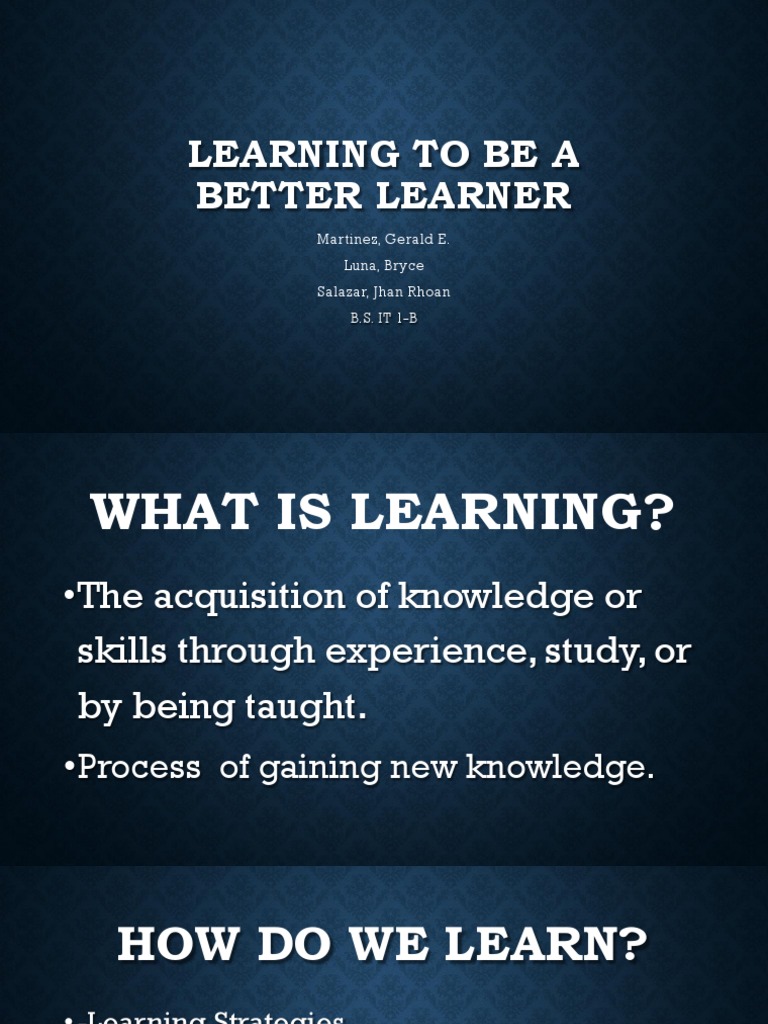 Learning To Be A Better Learner | PDF