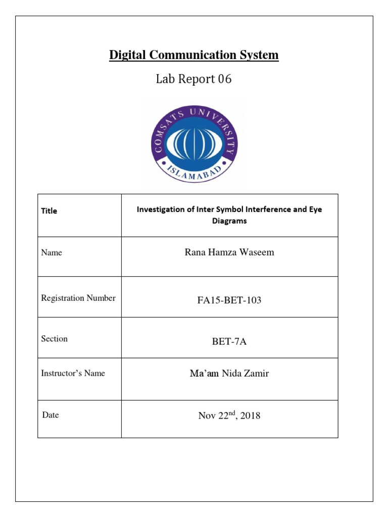 Inter Symbol Interference Analysis Lab | PDF