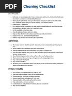 Patient Room Readiness Check List | PDF