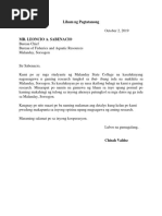 Application Letter (Tagalog) | PDF