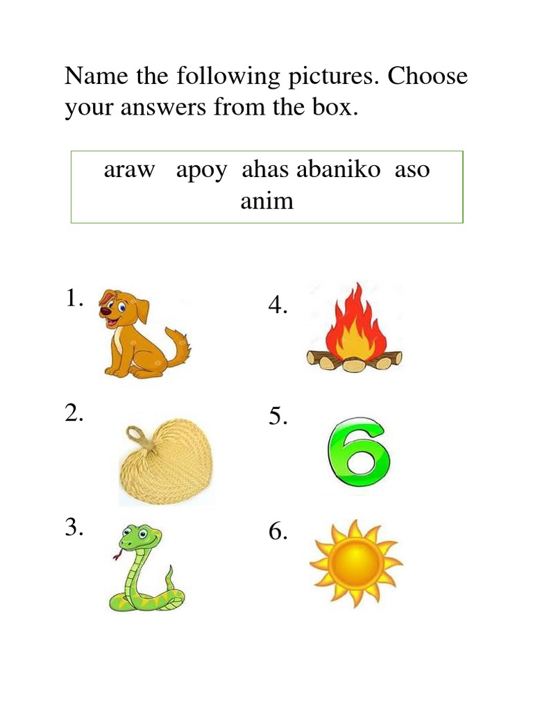 Tagalog Homework - Titik A, B, D, E | PDF