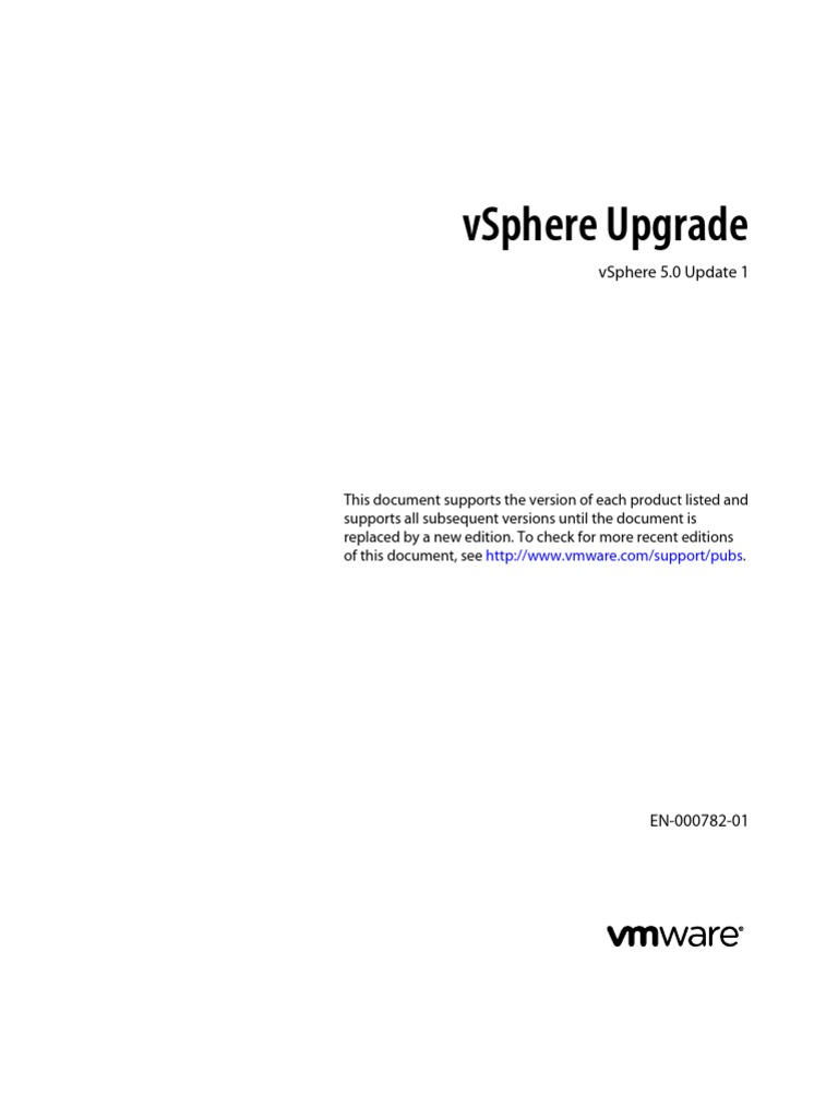 Vsphere Esxi Vcenter Server 501 Upgrade Guide | PDF | V Mware | Virtual Machine