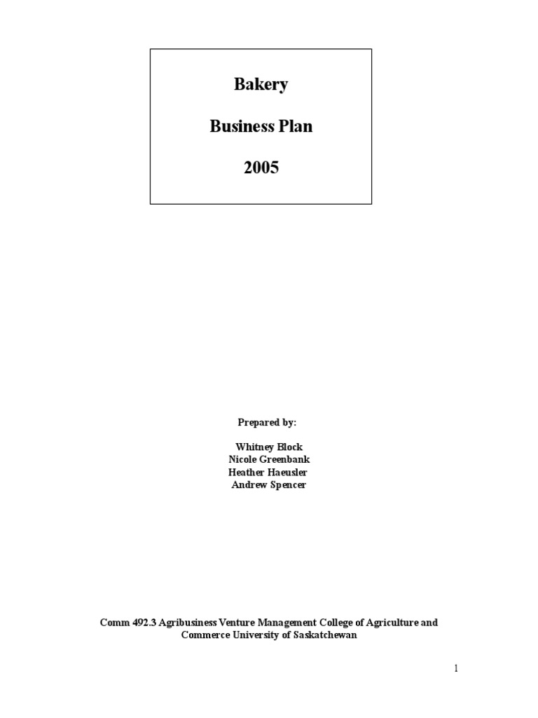 Bakery Business Plan Overview | PDF | Cost Of Goods Sold | Hazard ...