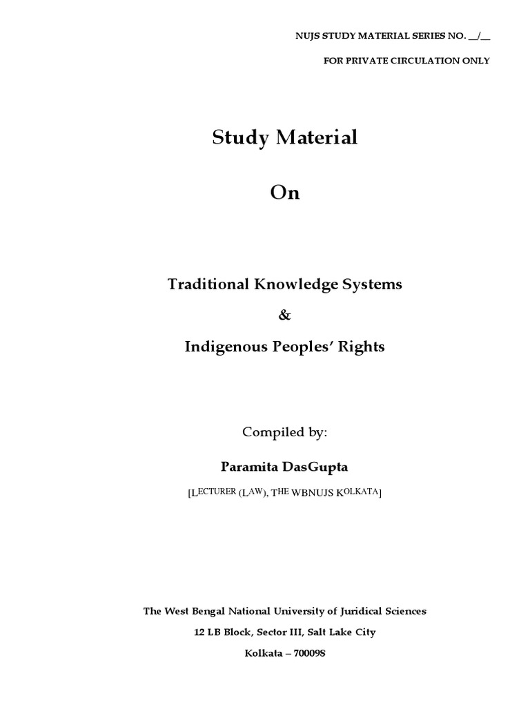 Traditional Knowledge & Indigenous Rights | PDF | Traditional Knowledge ...