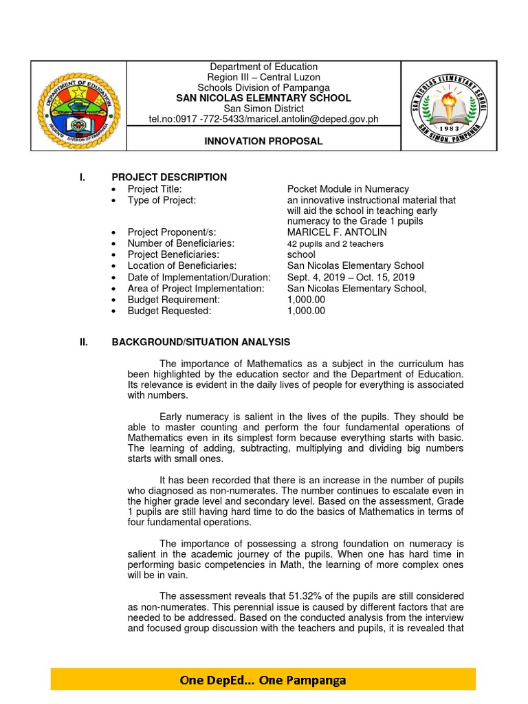 Renovation Project Proposal Template 2 | PDF | Risk | Teachers