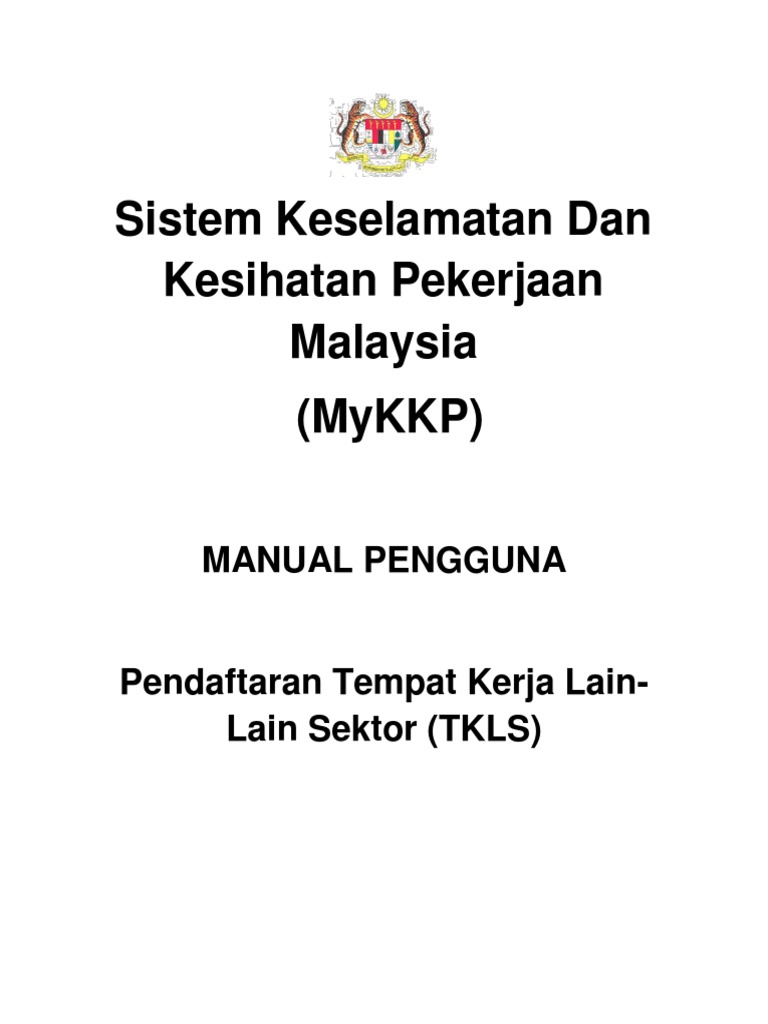 DOSH MyKKP - Manual User Pendaftaran Tempat Kerja PDF | PDF
