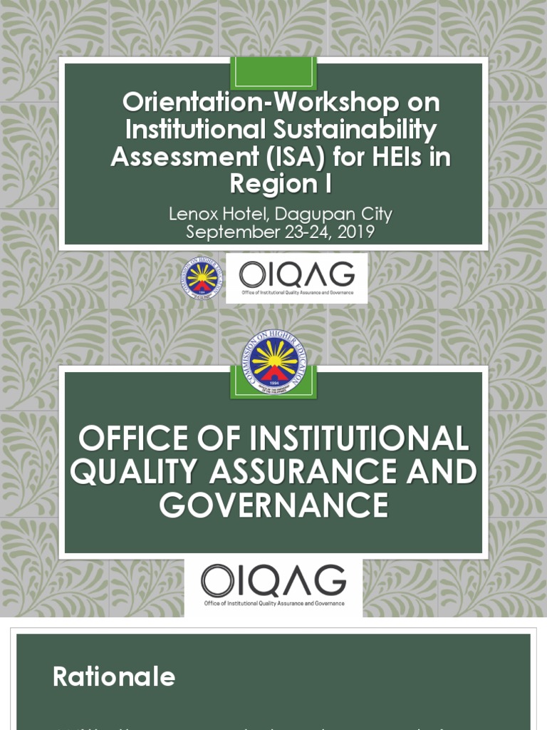 01 Isa Overview Pdf Quality Assurance Business