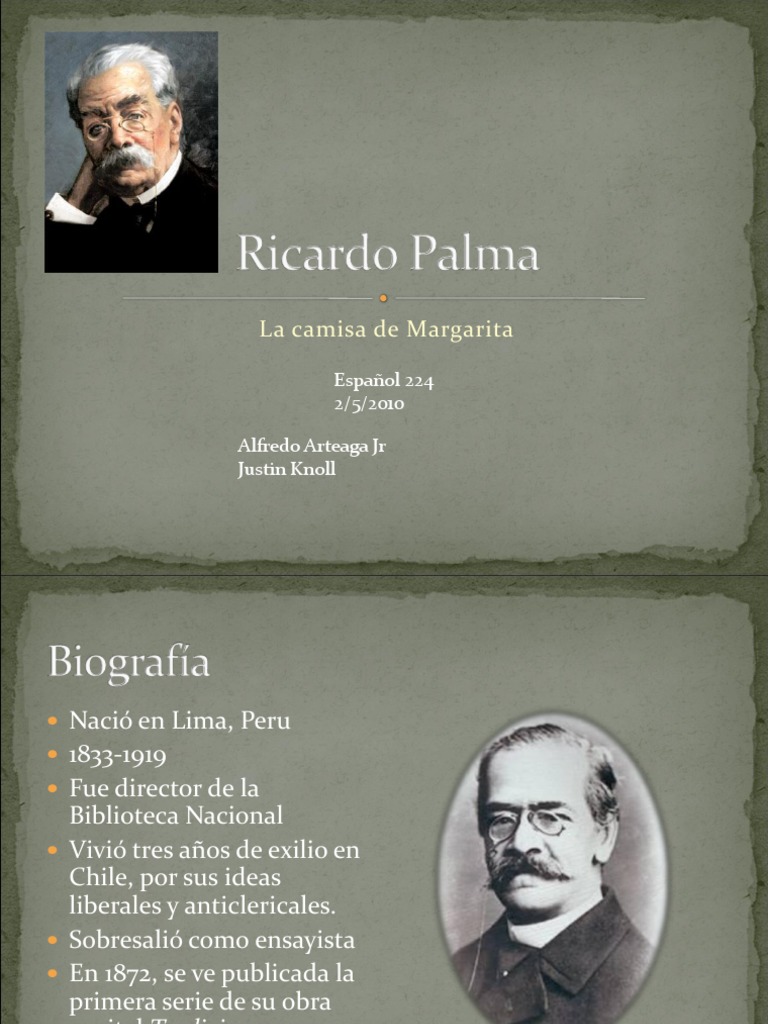 Ricardo Palma La Camisa de Margarita | PDF | Clásicos
