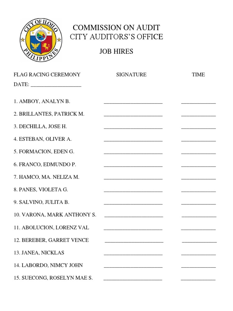 COA Flag Ceremony | PDF