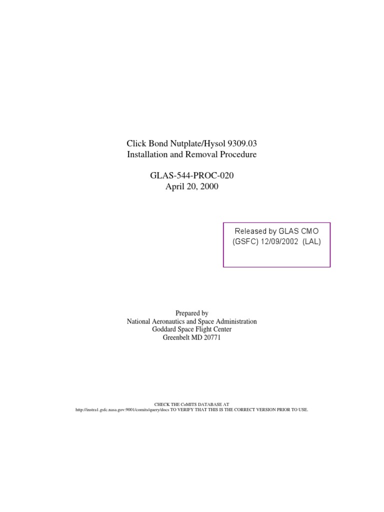 Click Bond Nutplate, Install and Removal | Download Free PDF | Epoxy ...