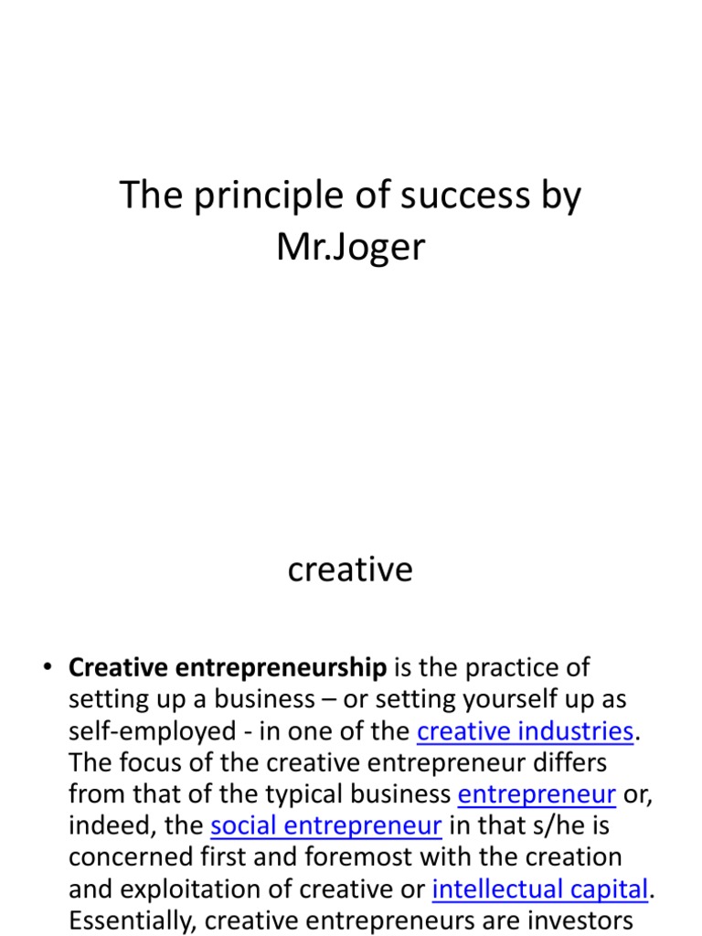 The Principle of Success | PDF