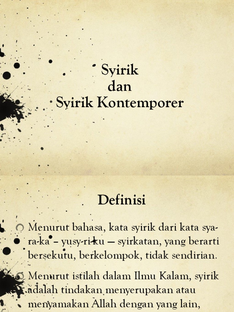 Syirik Dan Syirik Kontemporer | PDF