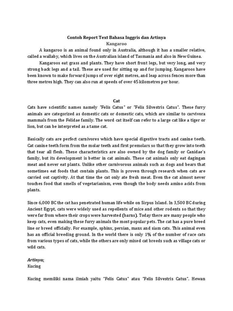 Contoh Report Text Bahasa Inggris Dan Artinya Pdf Honey Bee Skin