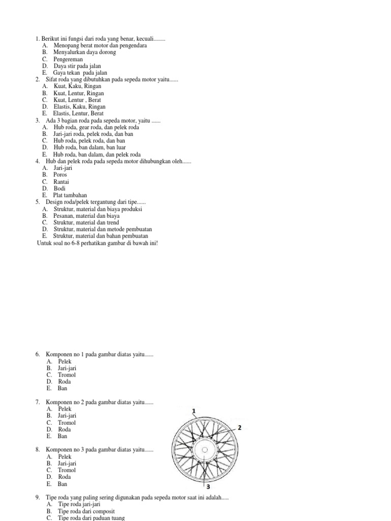 Soal RODA Dan Ban | PDF