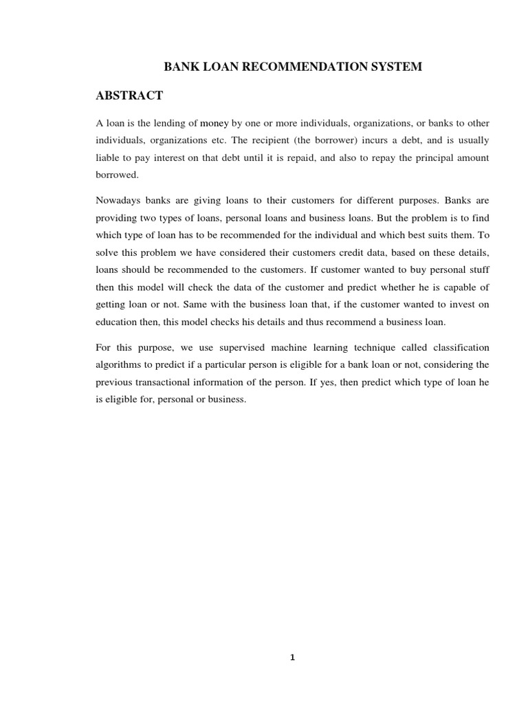 A Loan Recommendation Engine: Using Machine Learning to Predict Loan ...