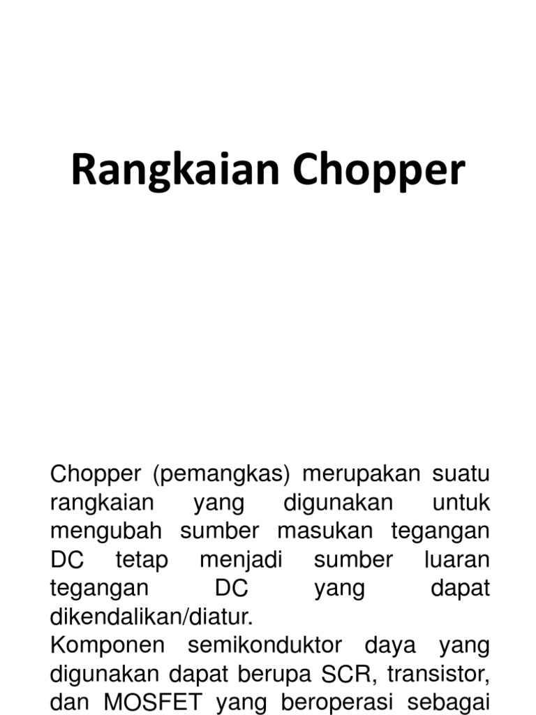 Rangkaian Chopper | PDF