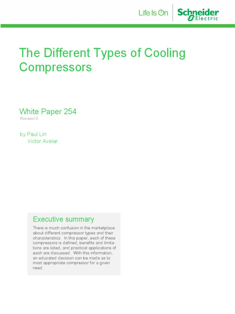 Types Compressors Used in HVAC | PDF | Air Conditioning | Refrigerator