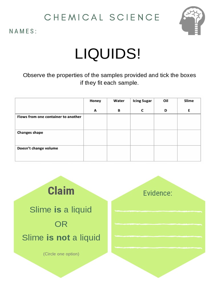 Liquids!: Claim | PDF