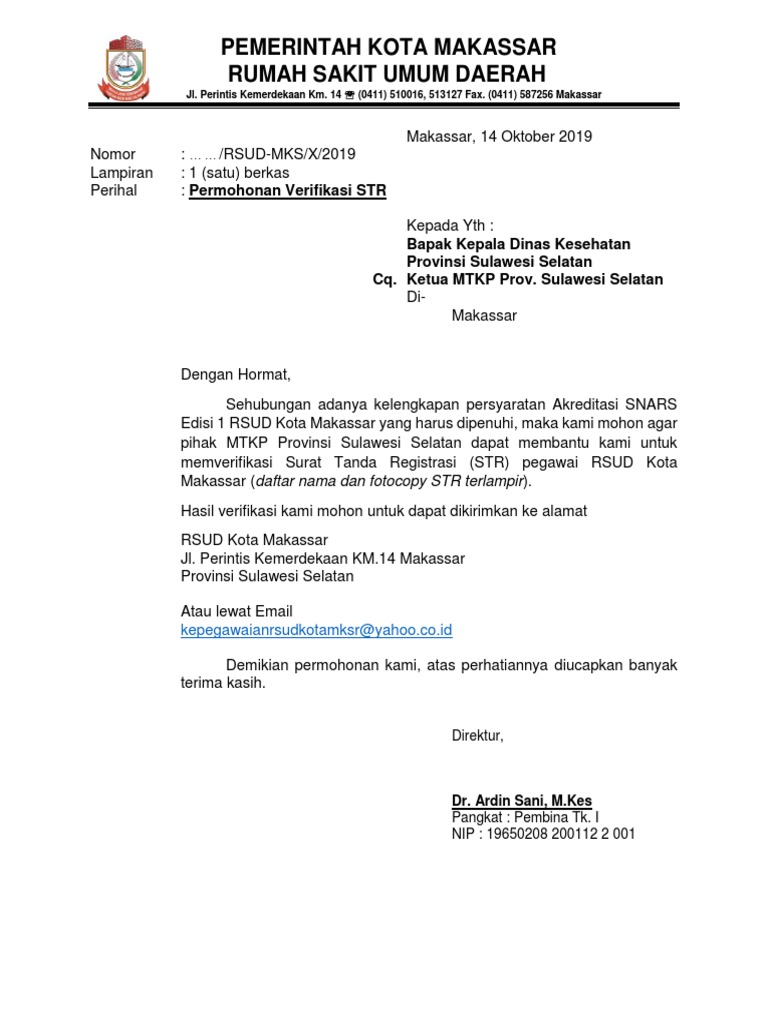 Surat Verifikasi STR | PDF