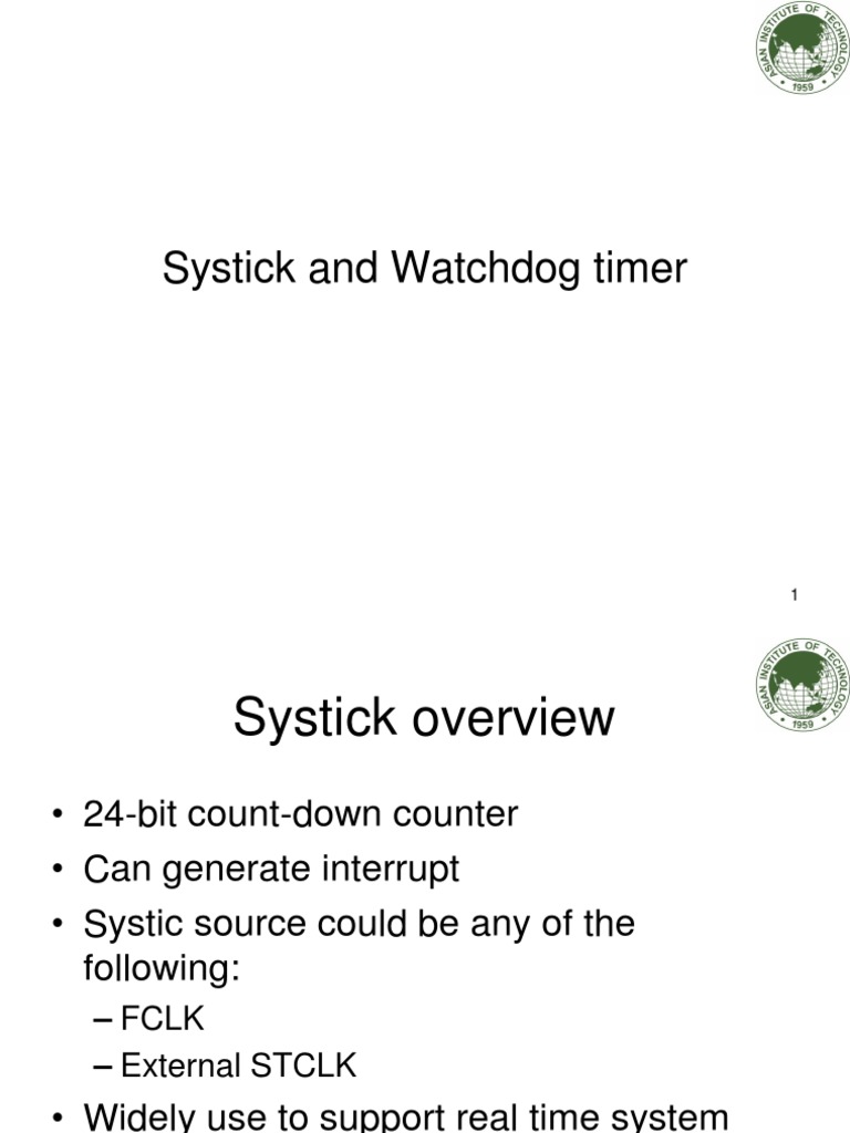 Systick and Watchdog Timer | PDF | Timer | Electronic Engineering