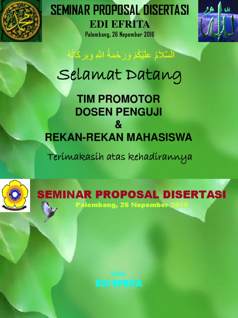 Presentasi Proposal Disertasi | PDF