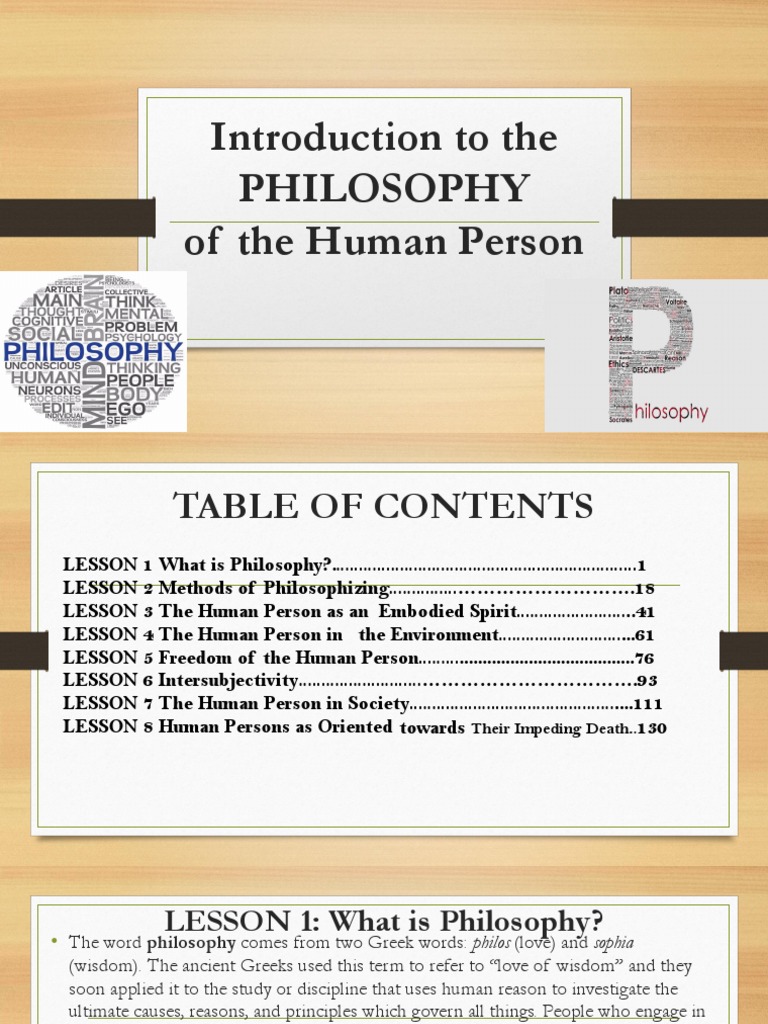 Introduction To The Philosophy of The Human Person | PDF | Truth | Society