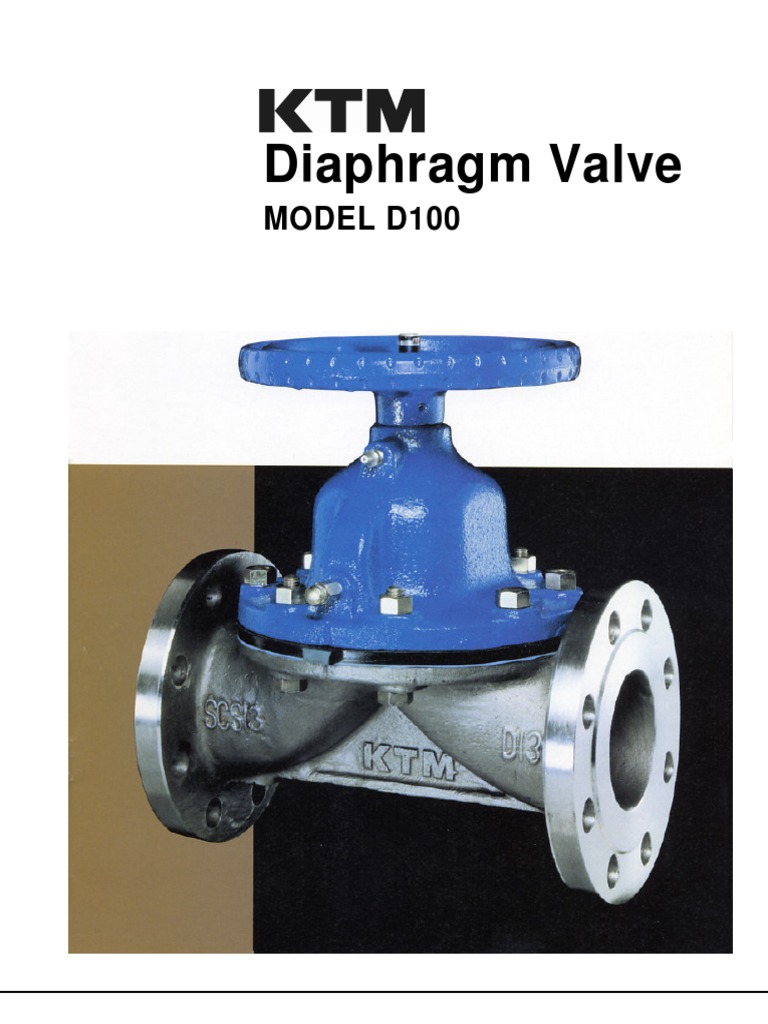 Diaphragm Valve D100 | PDF | Valve | Sodium Hydroxide