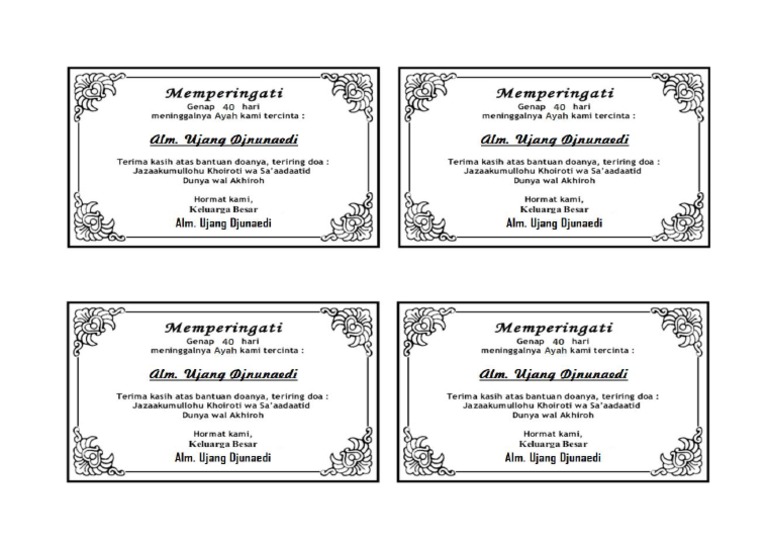 Template Berkat | PDF