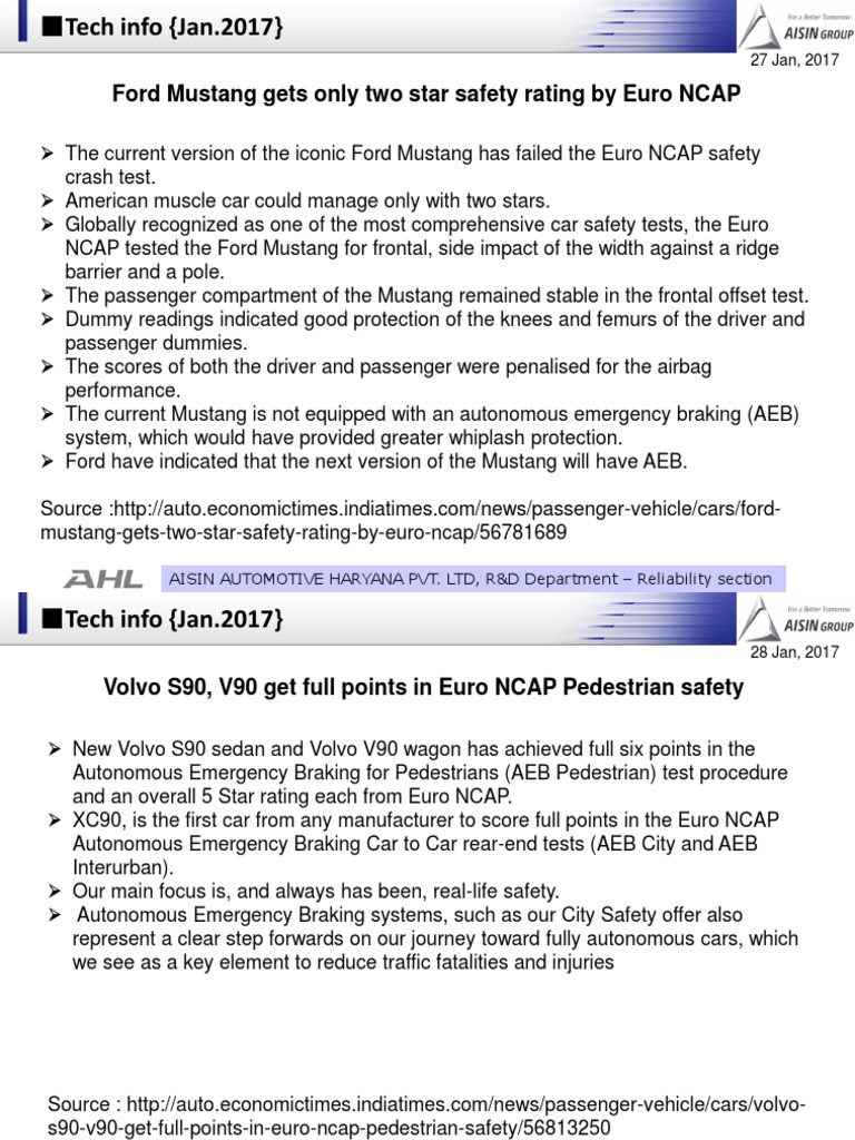Ford Mustang Euro NCAP Safety Rating | PDF | Technology & Engineering