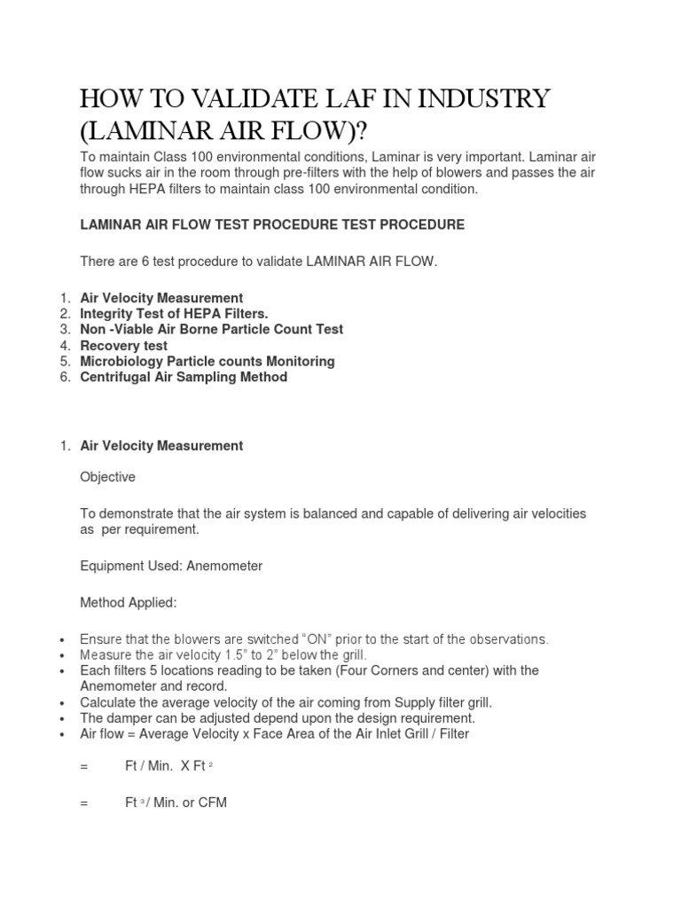 How To Validate Laf in Industry | PDF | Colony Forming Unit | Applied ...