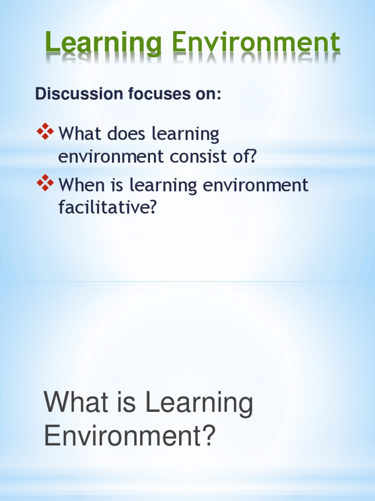 Learning Environment (Joana) | PDF