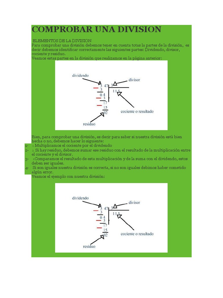 División | PDF | División (Matemáticas) | Matemática Elemental