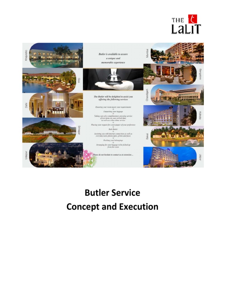 Butler Service Concept Design With Script PDF | PDF | Drink | Beverages