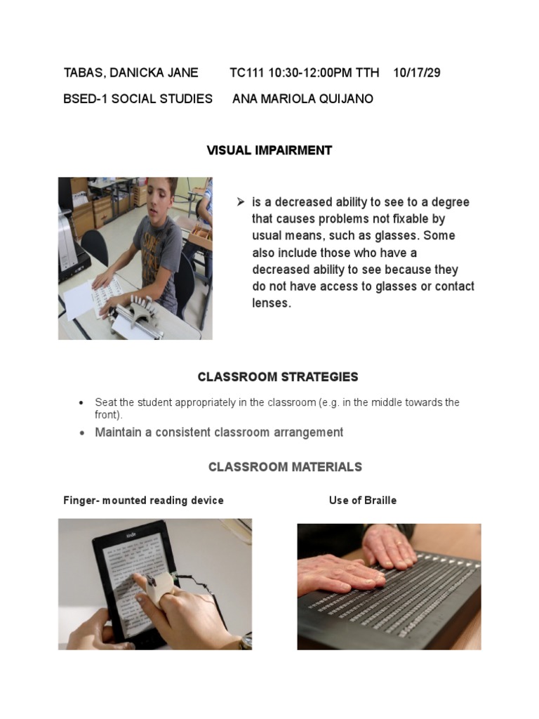 Classroom Strategies and Materials for Students with Various Learning ...