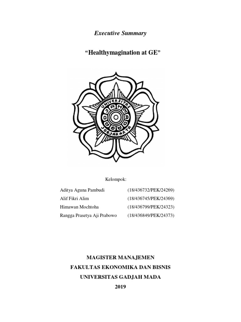 Strategi Healthymagination GE | PDF | Bisnis