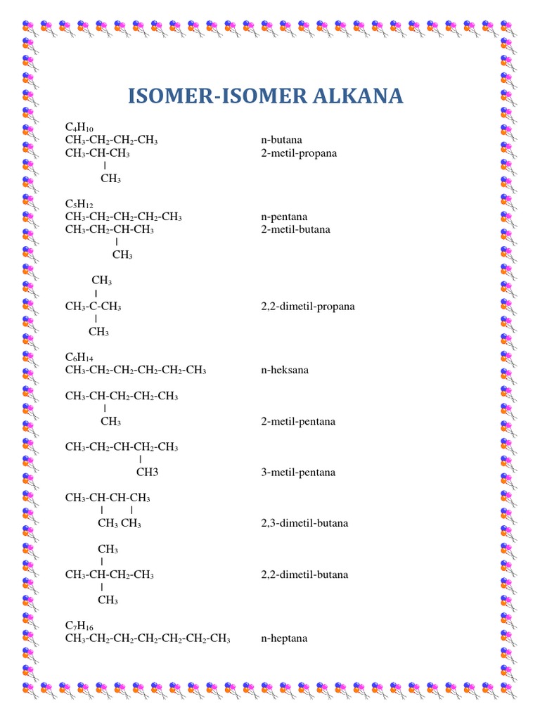 Alkane Isomers for Chemistry Enthusiasts | PDF
