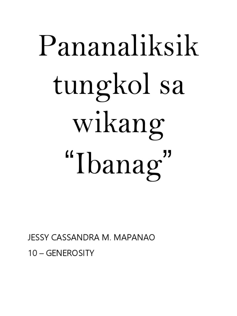 Filipino Research | PDF