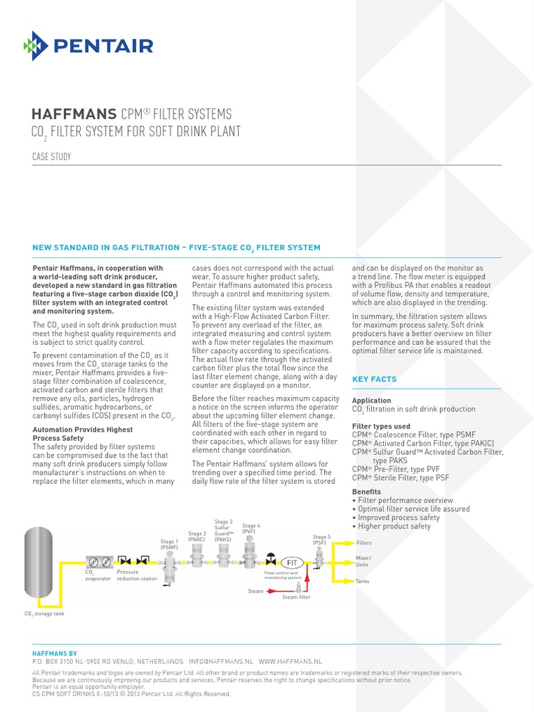 Haffmans CPM: Filter Systems CO Filter System For Soft Drink Plant ...