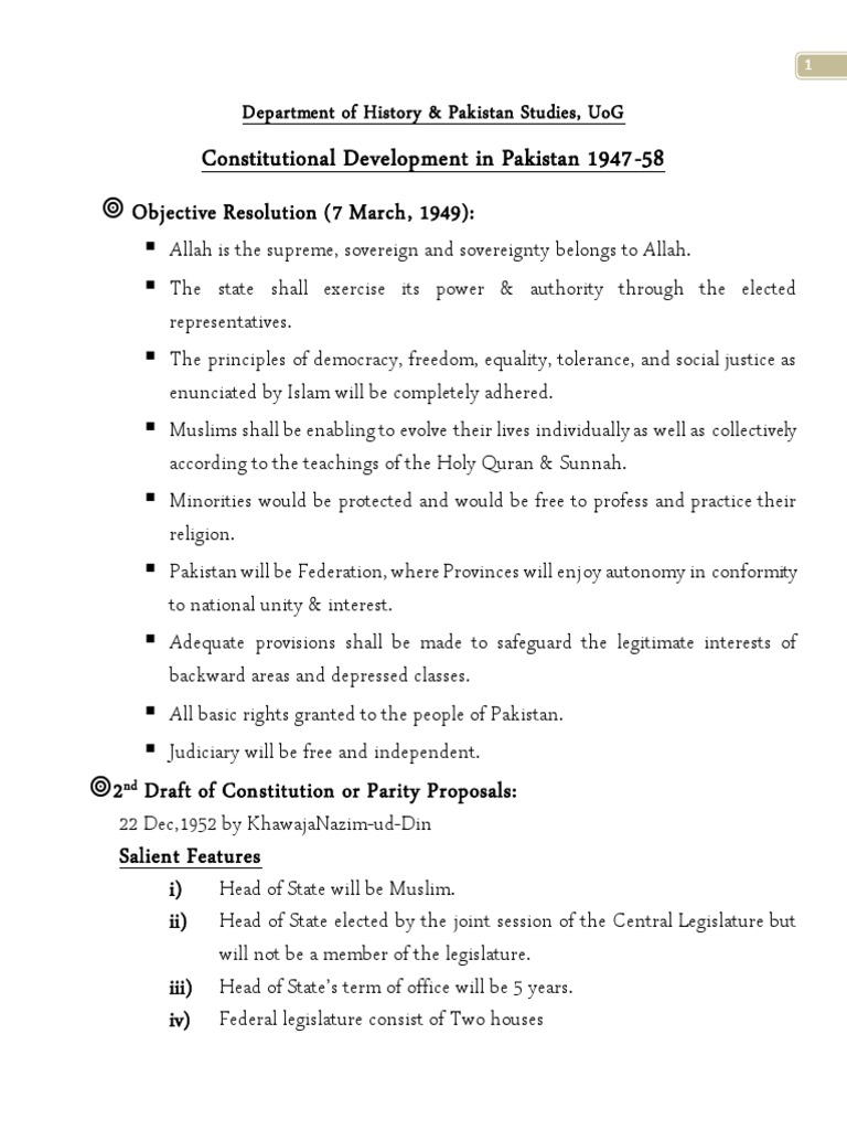 5 Constitutional Development in Pakistan | PDF | All India Muslim ...